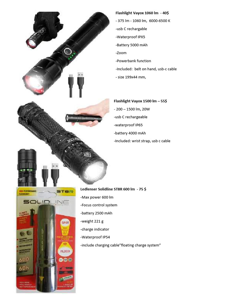 Crew Supply Flashlights 05.2024 | PDF | Technology & Engineering