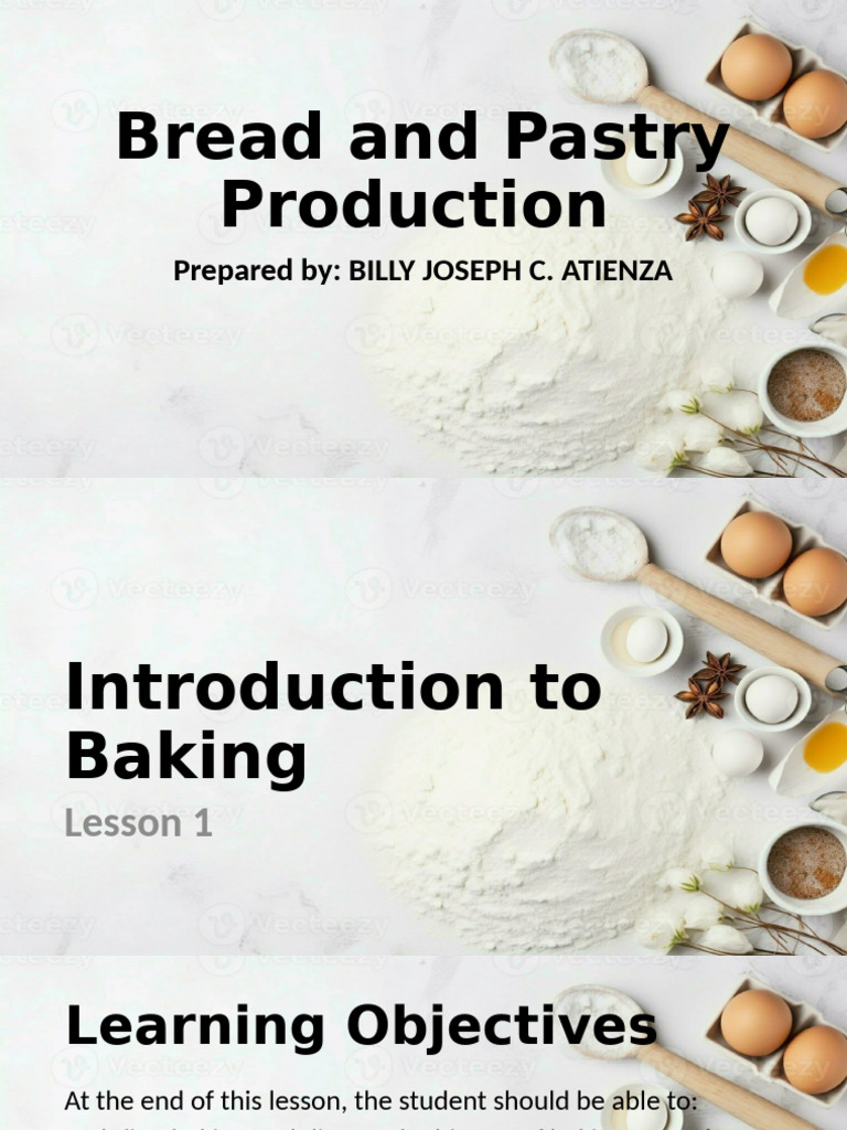 Bread and Pastry Production Lesson 1 | PDF | Baking | Breads