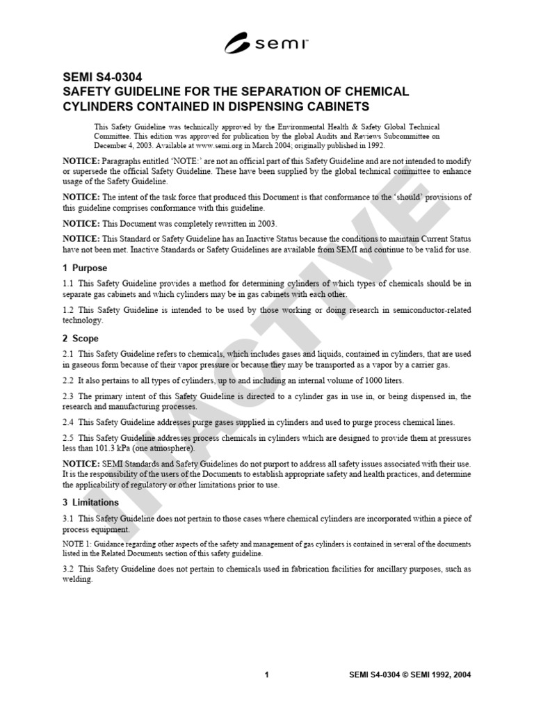Chemical Cylinder Safety Guidelines | PDF | Dangerous Goods | Toxicity