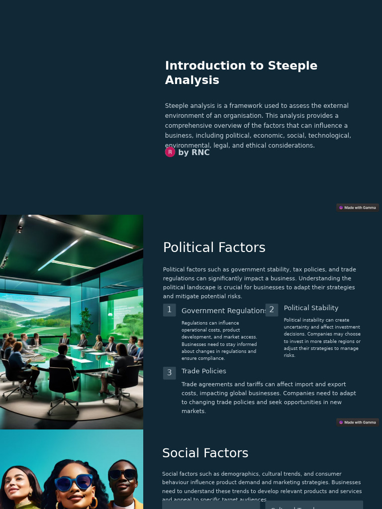 Introduction To Steeple Analysis | PDF | Corporate Social Responsibility | Consumer Behaviour