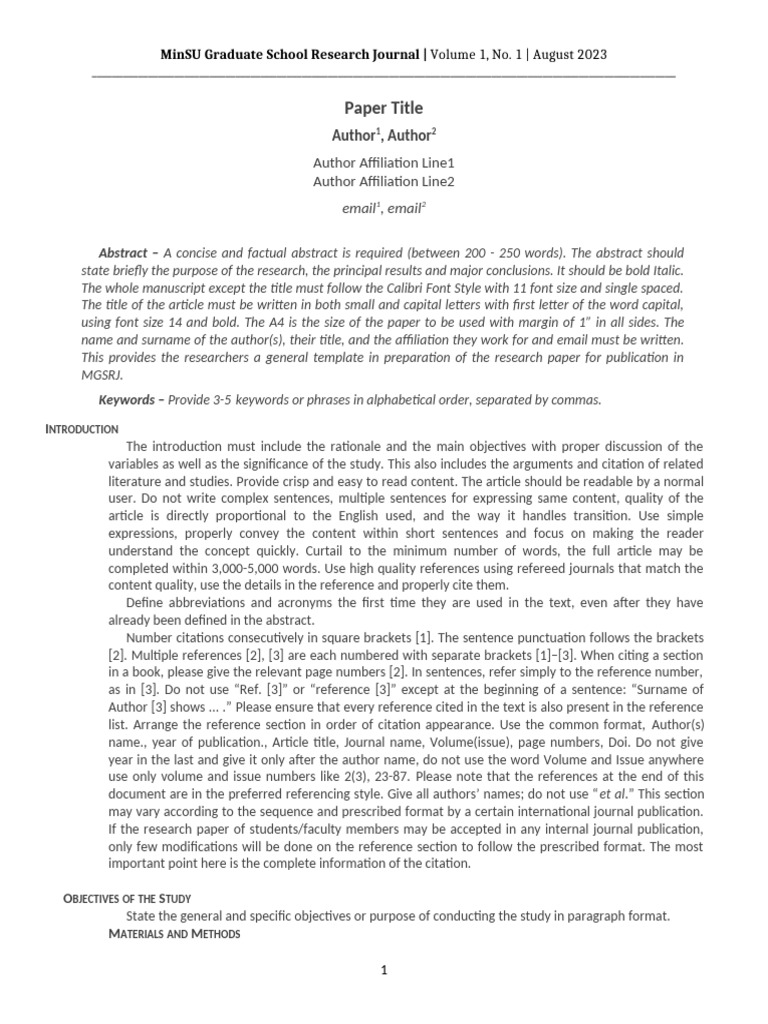 Publishable Format | PDF | Citation | Written Communication