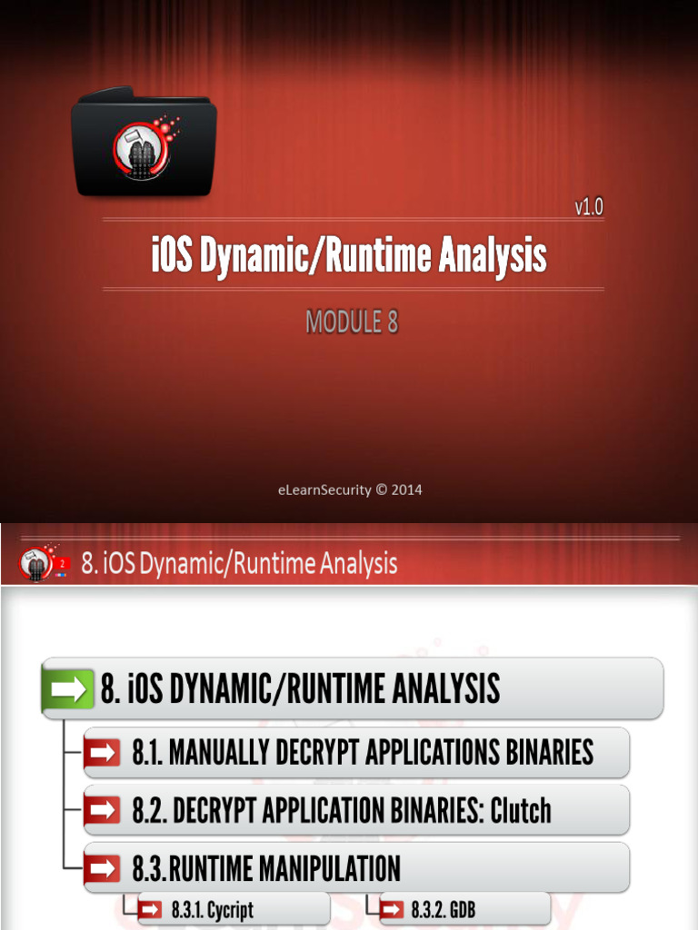 IOS Dynamic Runtime Analysis | PDF | Ios | Encryption