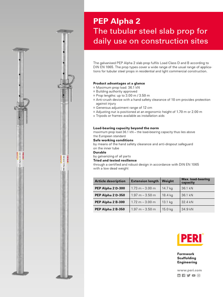 Flyer - PEP Alpha 2 - en - 201904 | PDF | Scaffolding | Structural ...