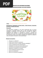 Proyecto Comidas Tradicionales | PDF | Alimentos | Aprendizaje