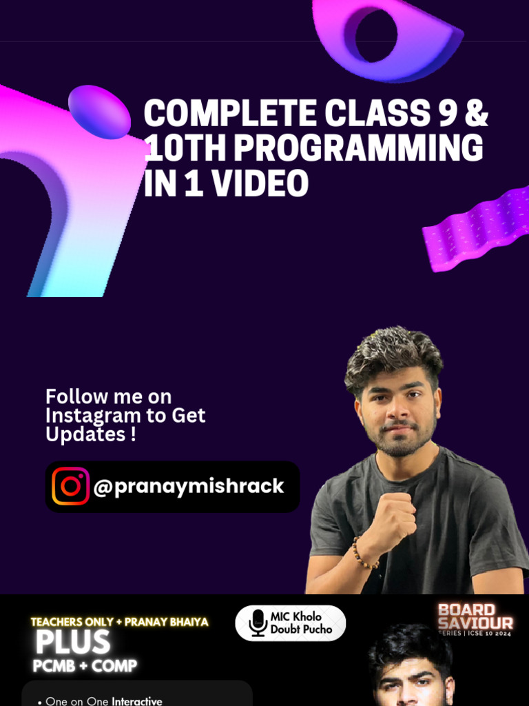 Computer Notes Icse 10 2024 Pdf Constructor Object Oriented Programming Programming