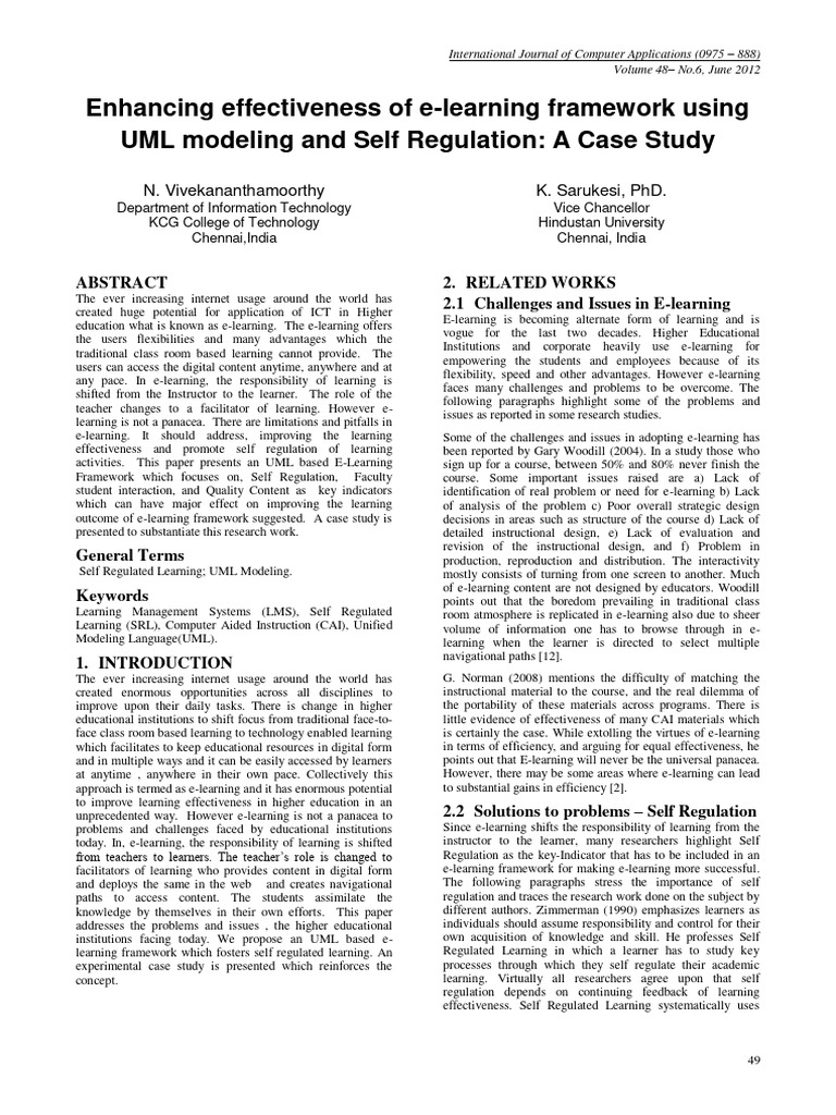 Enhancing Effectiveness of e Learning FR | PDF | Educational Technology ...