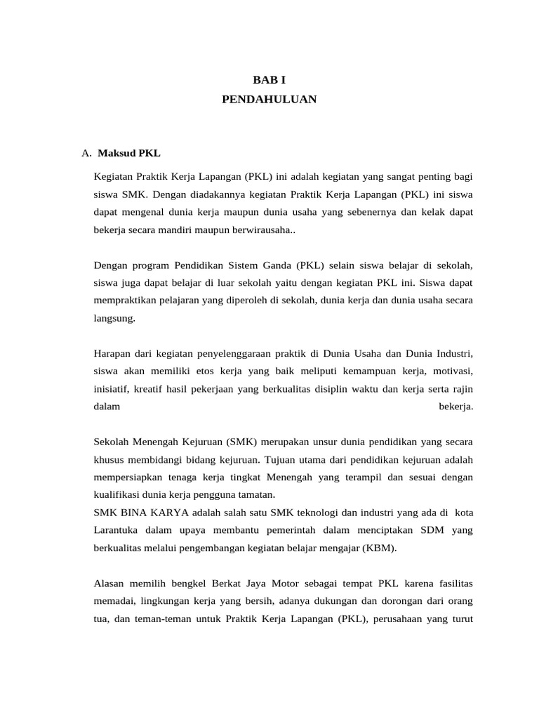 Laporan PKL | PDF