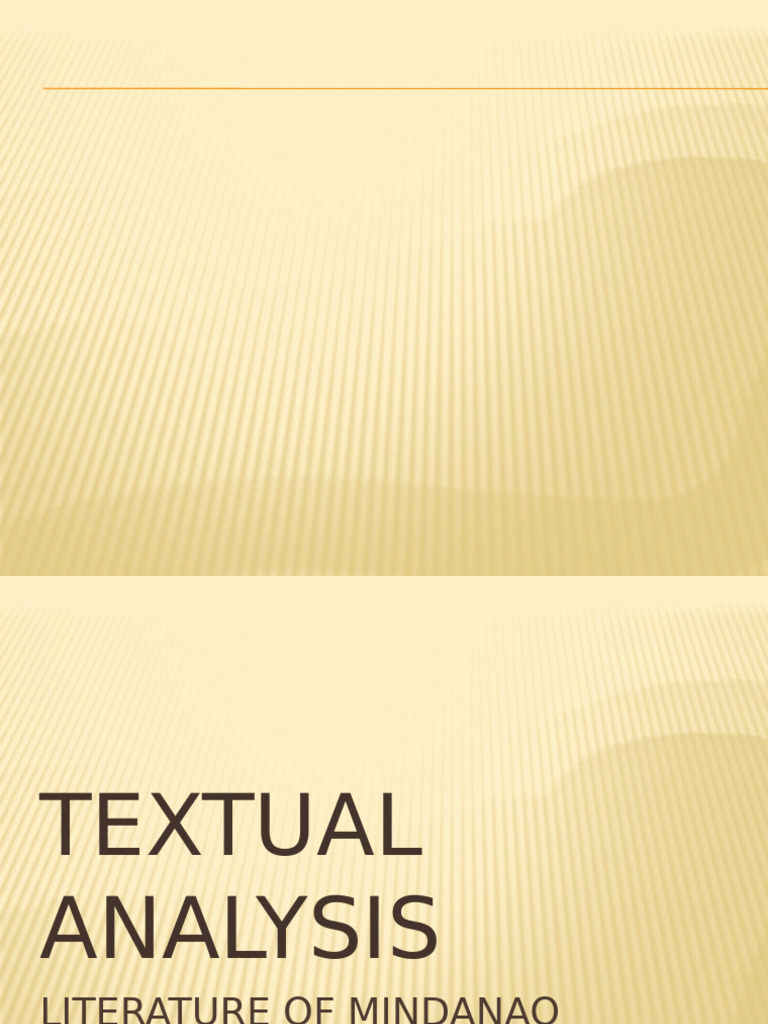 Textual Analysis | PDF | Essays | Human Communication