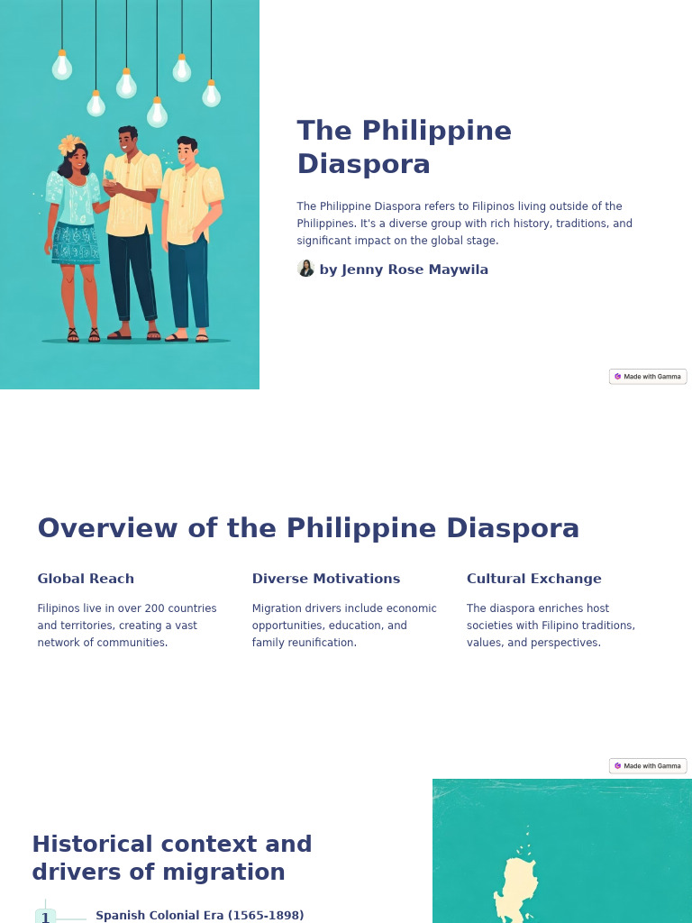 The Philippine Diaspora | PDF | Philippines | Human Migration