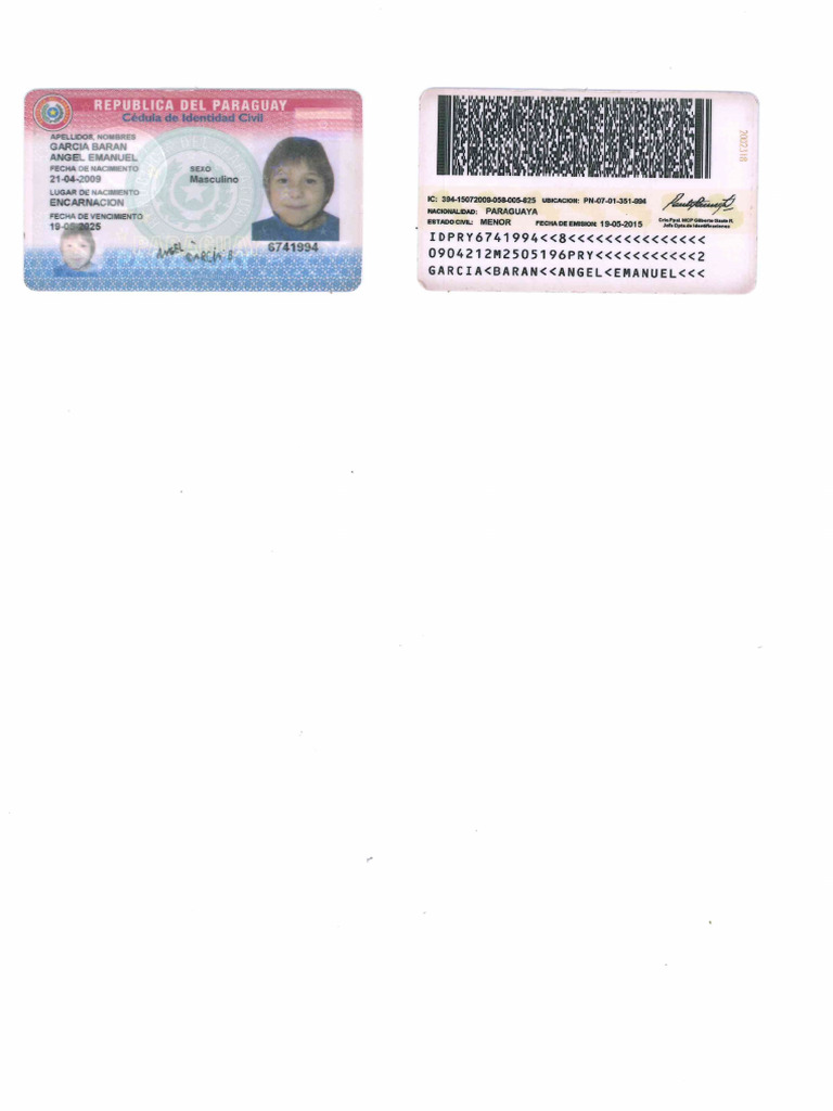 CI Angel Emanuel Garcia Baran | PDF CI Angel Emanuel Garcia Baran | PDF