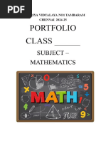 Maths Portfolio ( COVER Page ) - Gr | PDF