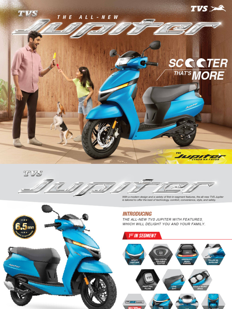 All-New TVS Jupiter: Features & Specs | PDF | Headlamp | Transport