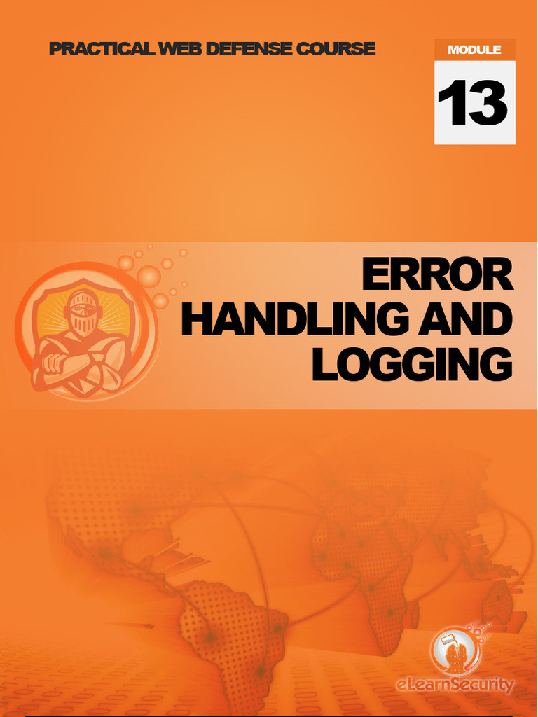 13 Error Handling and Logging | PDF | Security | Computer Security
