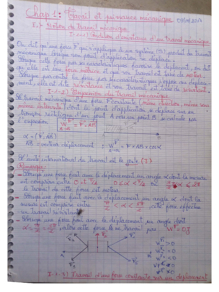 Cahier Physique 1S1 | PDF