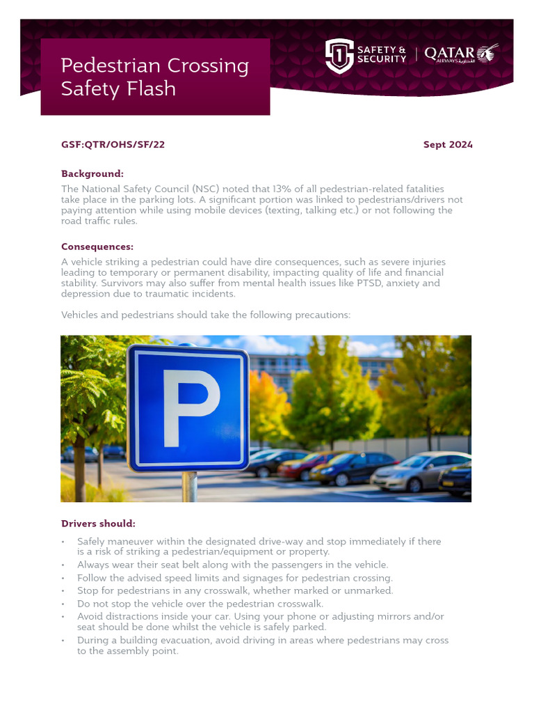 Safety Flash Pedestrian | PDF | Business | Science & Mathematics