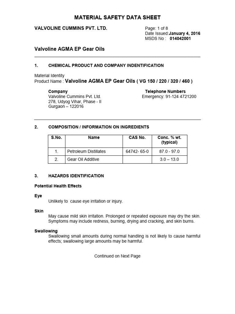 Agma EP Gear Oils | PDF | Combustion | Occupational Safety And Health