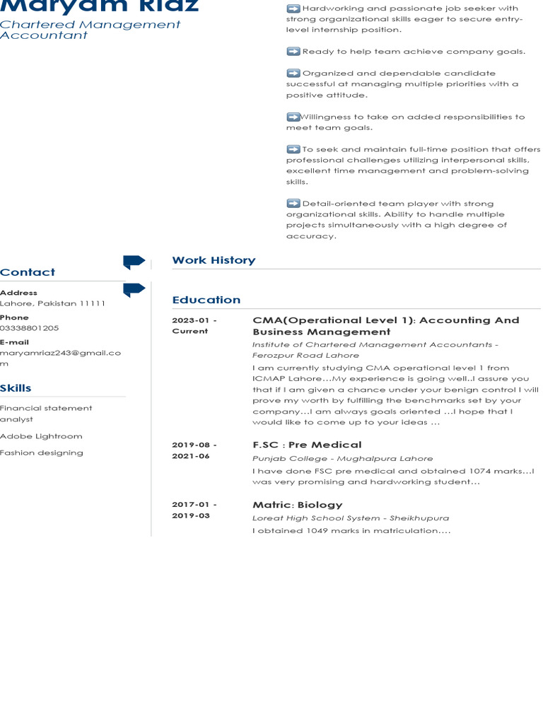 Finalize Resume - maryam | PDF
