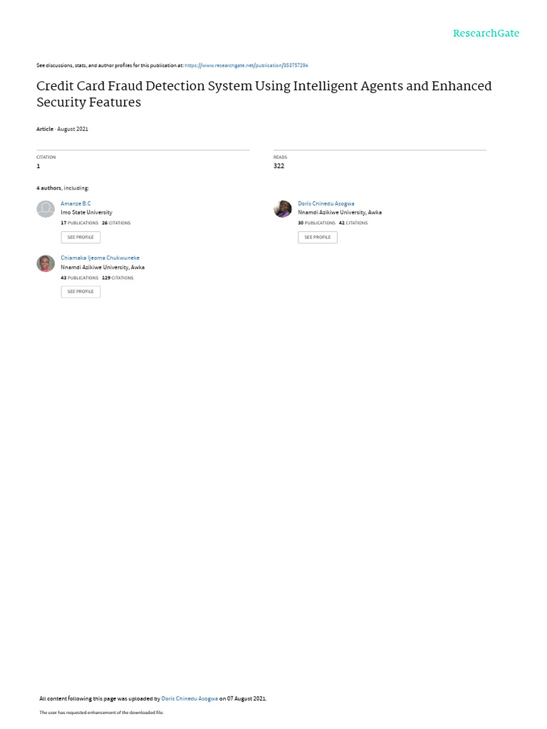 Credit_Card_Fraud_Detection_System_Using | PDF | Credit Card