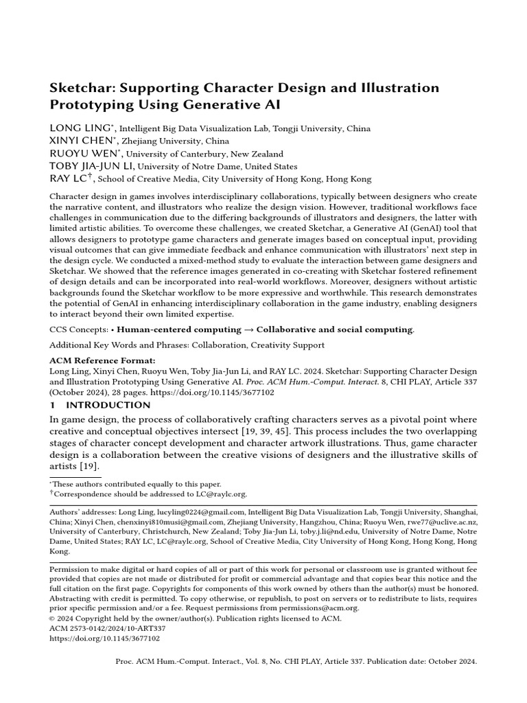 Sketchar, Supporting Character Design and Illustration | PDF | Artificial Intelligence ...