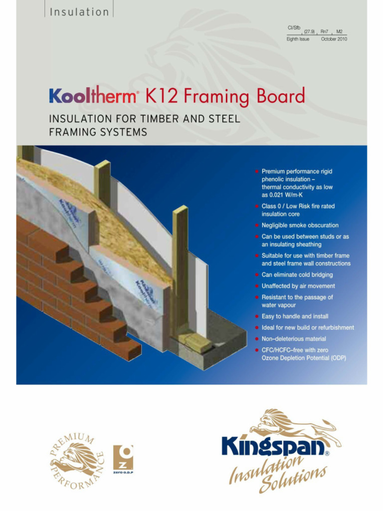 Kooltherm K15 (8th - October 2010) | PDF | Framing (Construction) | Drywall