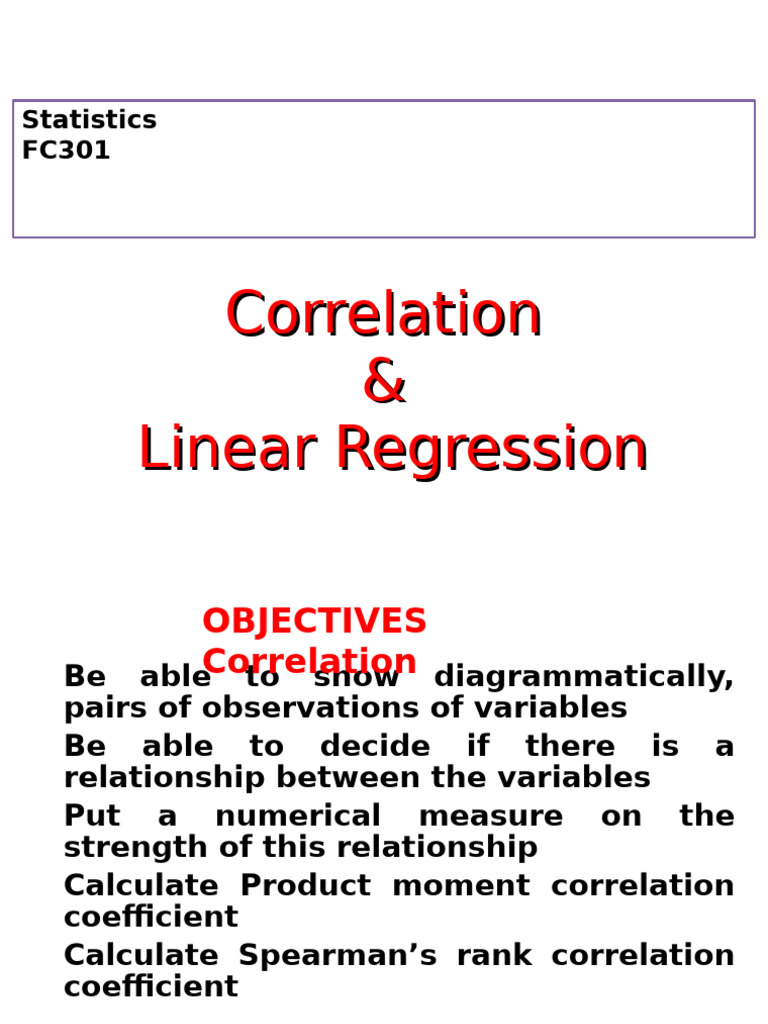 Lesson - Correlation Linear Regression | PDF | Linear Regression ... Lesson - Correlation Linear Regression | PDF | Linear Regression ...