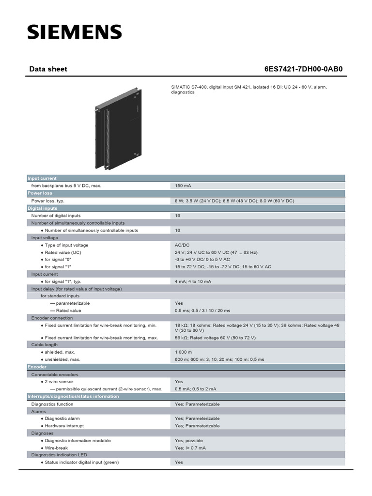 6ES74217DH000AB0_datasheet_en | PDF | Computer Engineering | Electronics