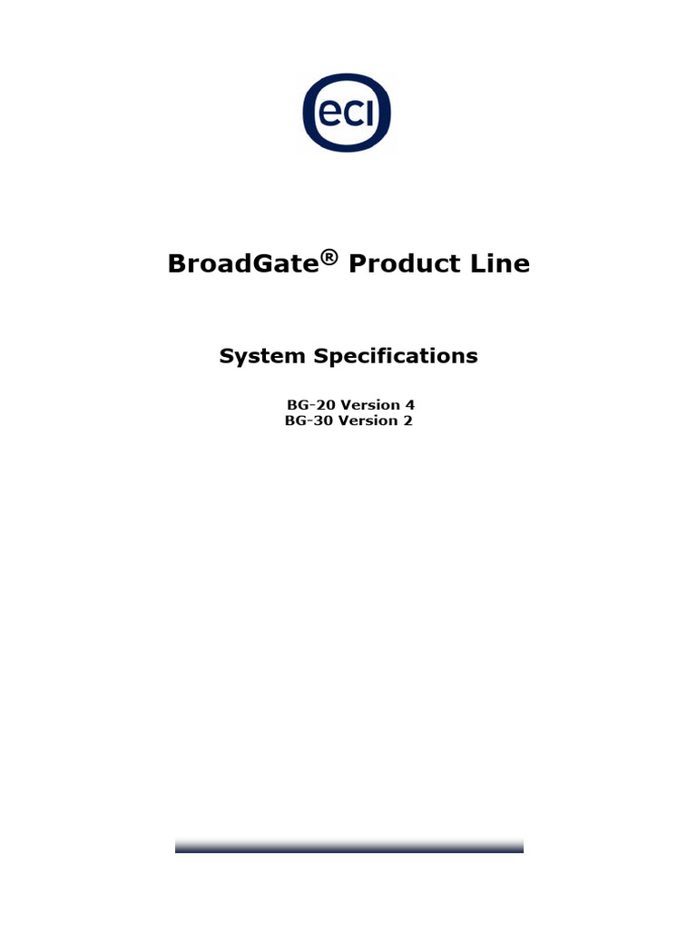 BroadGate_BG-20_BG-30_System_Specs_A00_en | PDF | Copyright | Decibel