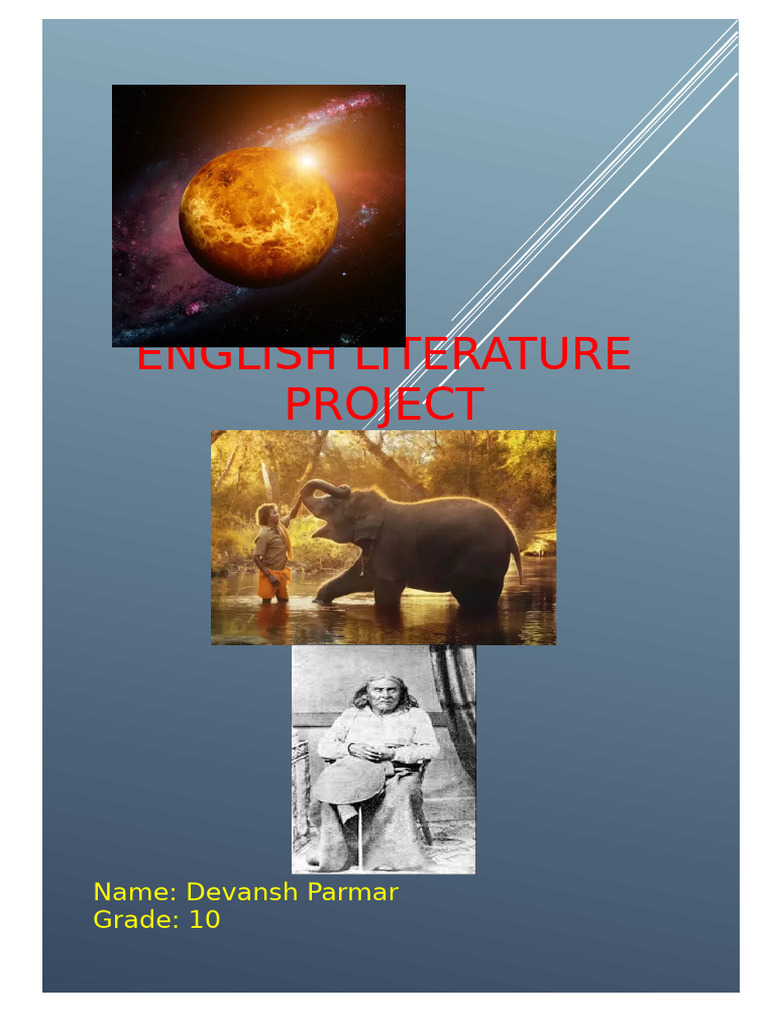 ENGLISH LITERATURE PROJECT | PDF