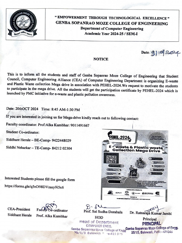 E-waste notice 2024-25 | PDF | Pollution | Environmental Issues