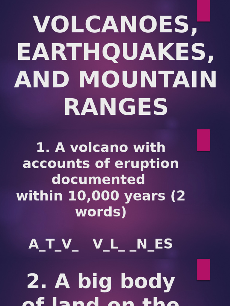 G10 Module 1 Volcanoes Earthquake and Mountain Ranges | PDF | Plate ...