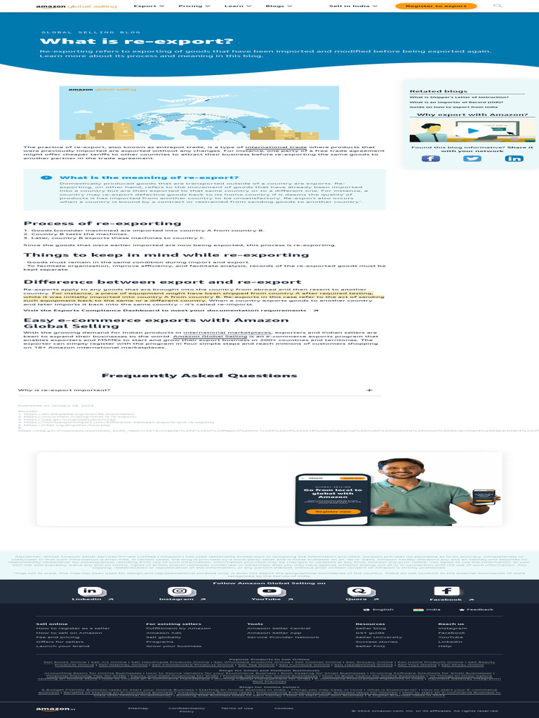What is Re-export a Detailed Guide | PDF | E Commerce | Trade