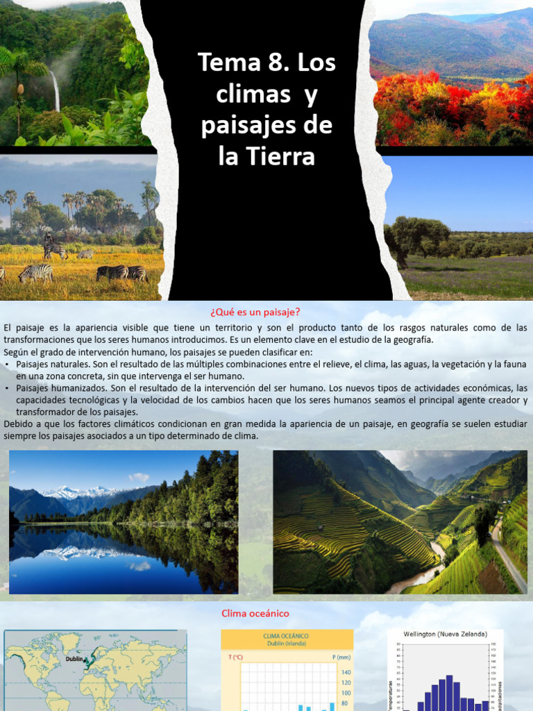 Tema 8. Climas y Paisajes de La Tierra | PDF | Desierto | Clima