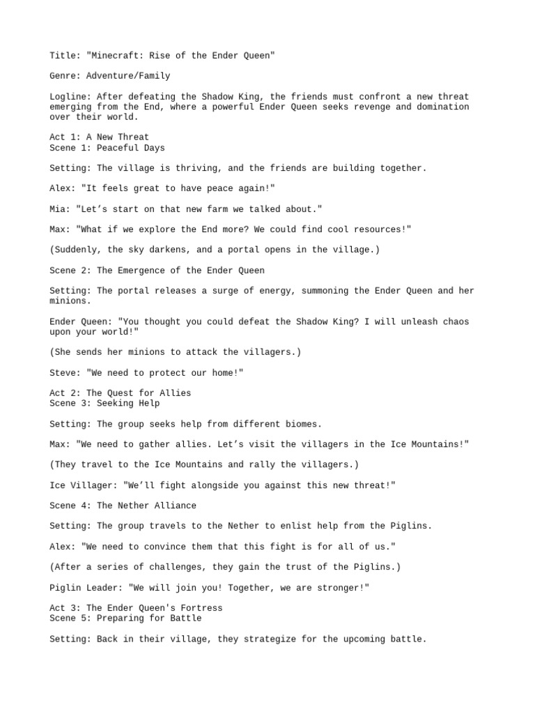 Minecraft Movie Part 2 | PDF | Young Adult