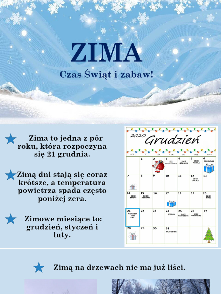 Prezentacja Zima | PDF