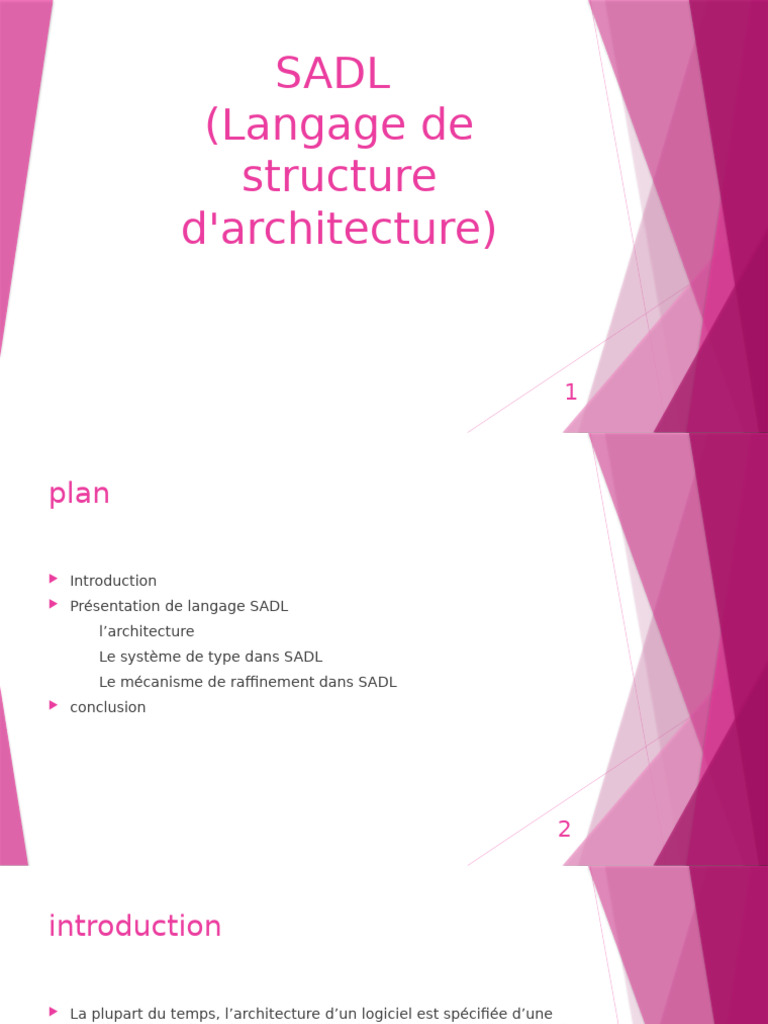 SADL : Langage de Description Architecturale | PDF | Architecture de ...