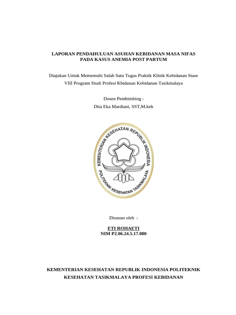 Asuhan Kebidanan Anemia Postpartum | PDF | Sains & Matematika