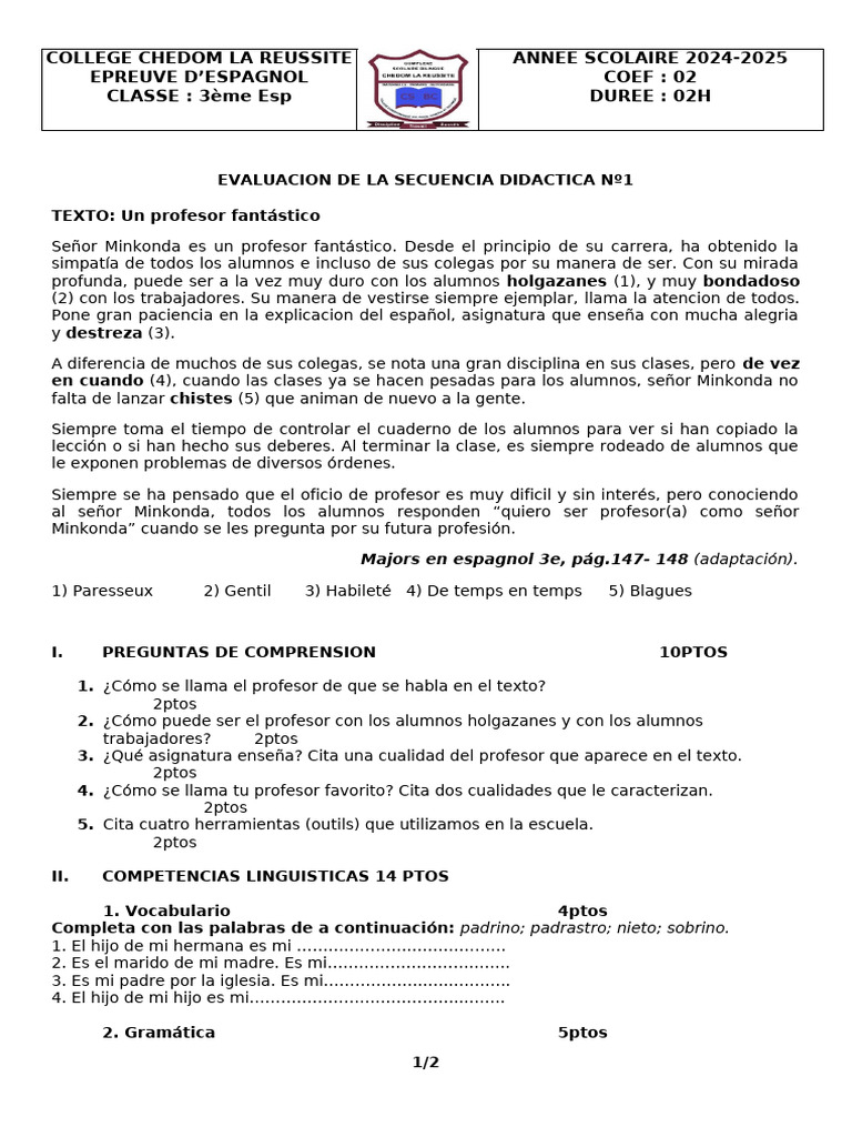 Seq1 3em | PDF | Lingüística