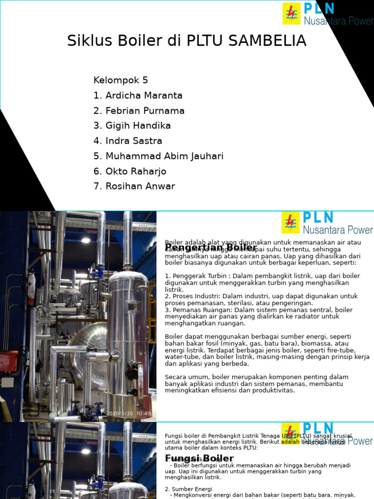 Siklus Boiler di PLTU Sambelia | PDF | Griya & Taman
