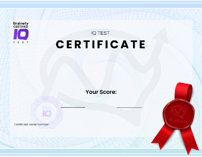Iq Test Certificate | PDF