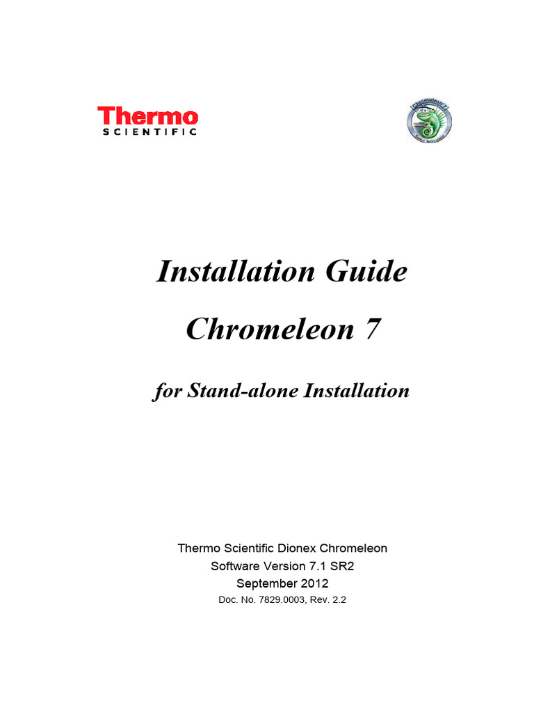Manual - Chromeleon 7 Installation Guide | PDF | Installation (Computer Programs) | Microsoft ...