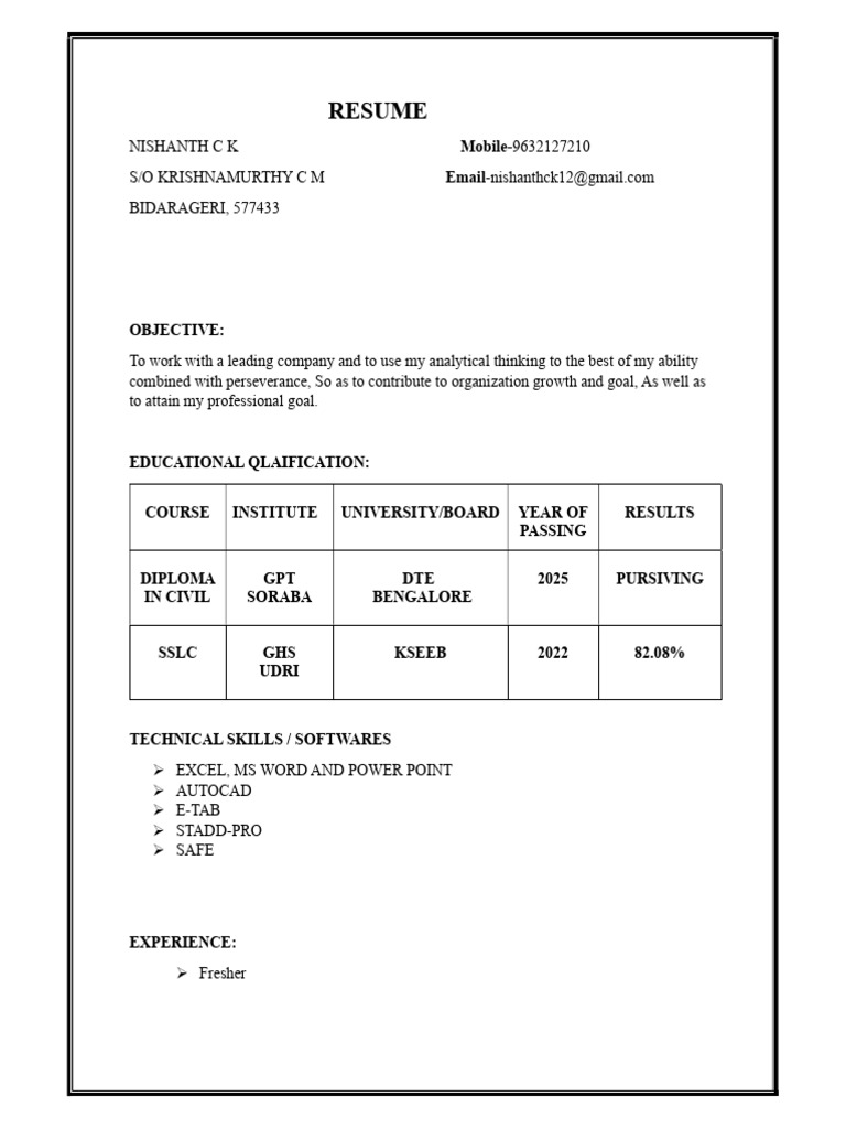 Nishanth Resume | PDF