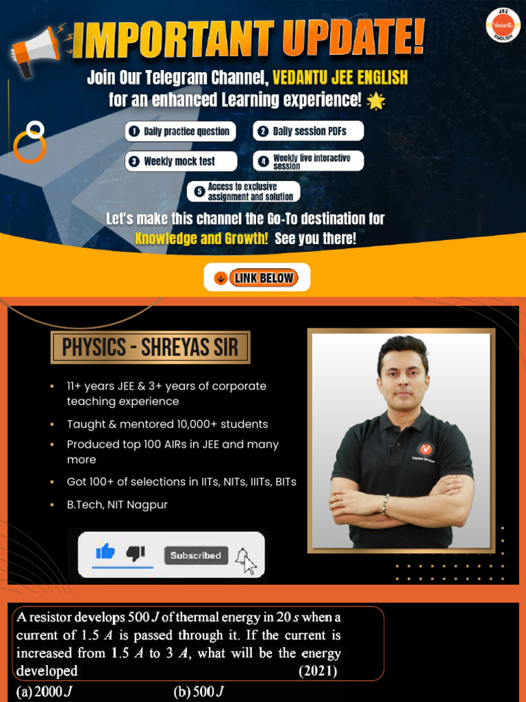 JEE PYQ - Current Electricity, Capacitors and AC | PDF | Capacitor | Capacitance