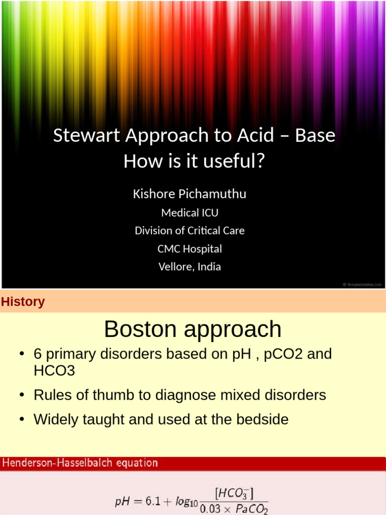 Stewart Approach to Acid-Base Balance | PDF | Analytical Chemistry