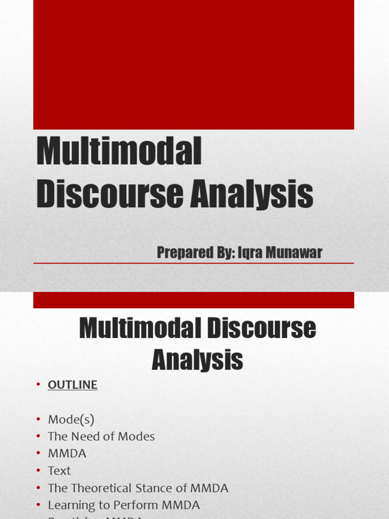Multimodal Discourse Analysis 2 | PDF | Discourse | Semiotics