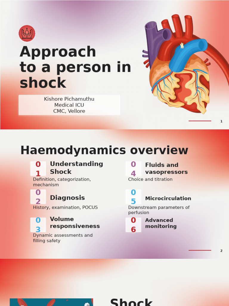 Approach To A Person in Shock | PDF | Shock (Circulatory) | Perfusion