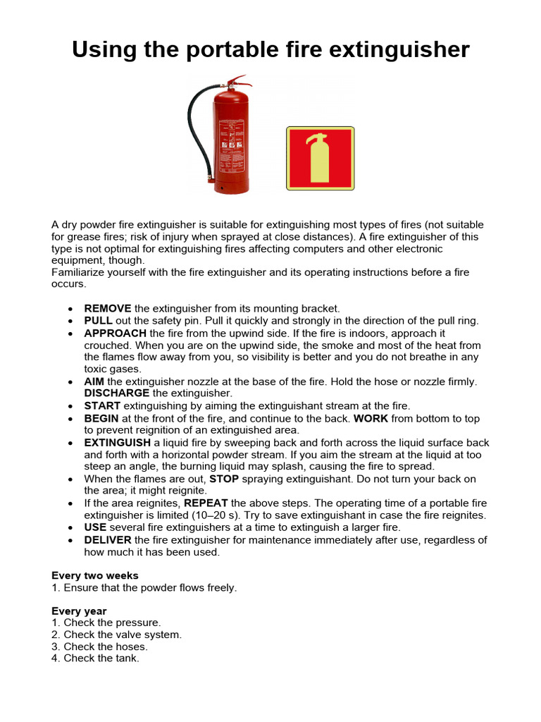 Portable Fire Extinguisher | PDF