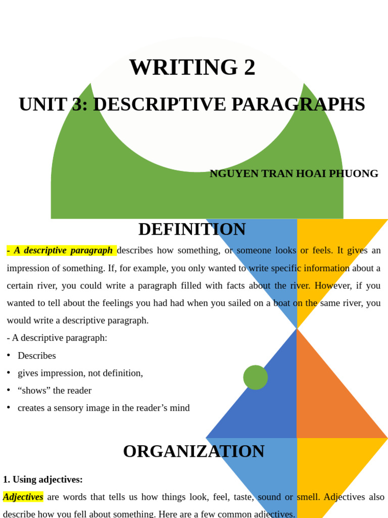WRITING 2 - Unit 3 | PDF | Preposition And Postposition | Stairs