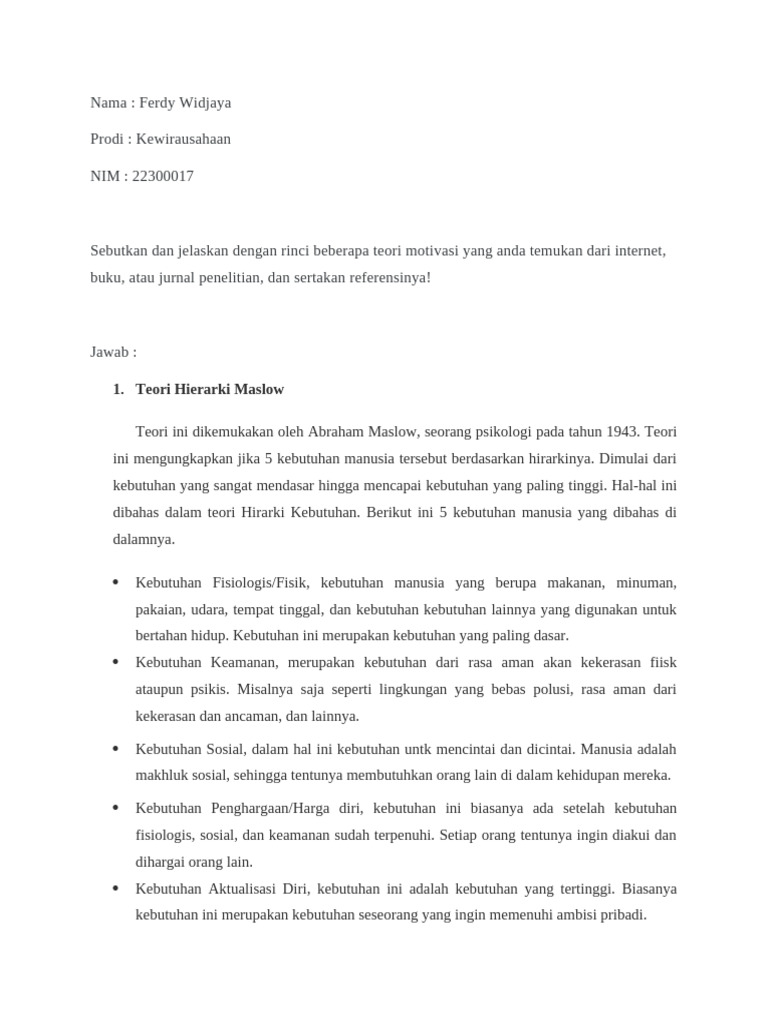 Tugas Pengantar Manajemen | PDF | Sains & Matematika