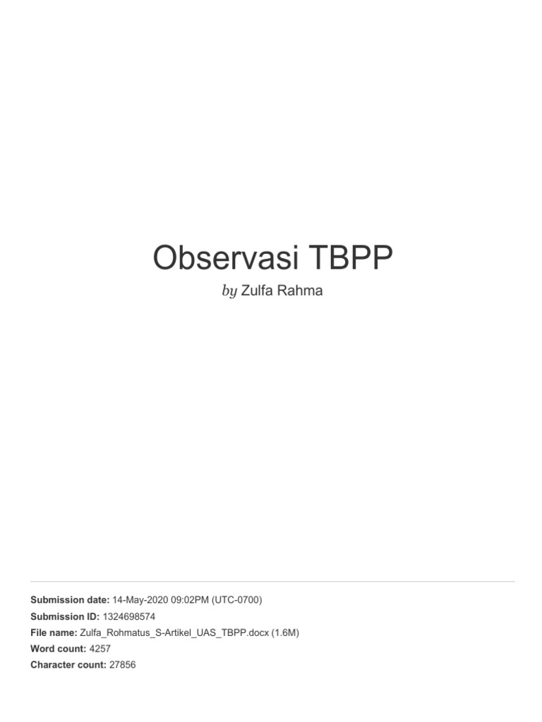 Observasi TBPP | PDF | Computing
