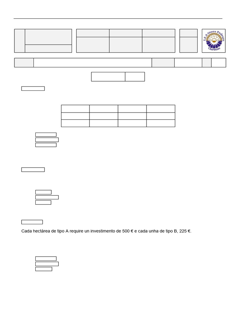 EXAME A1R MAT CCSS II 2223 - Programación Lineal | PDF